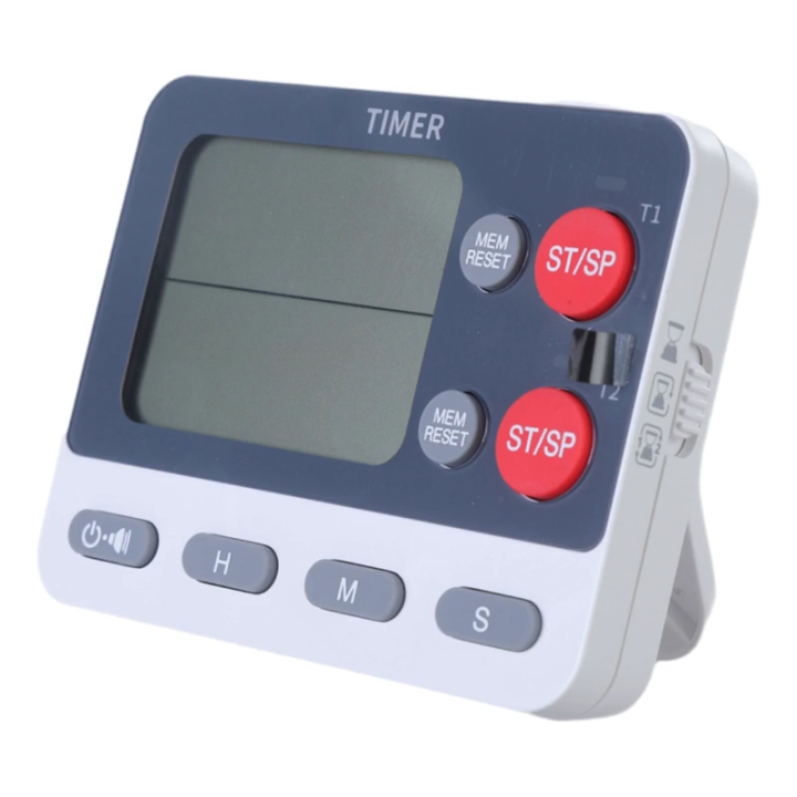 2 Channel Timer ABS with Magnetic Back Portable for Cooking Exercise ...