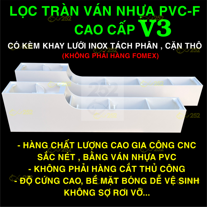 LỌC ĐẦU TÀU V3 - NHỰA PVCF CAO CẤP KÈM LƯỚI INOX V3 CHO BỂ CÁ | Lazada.vn