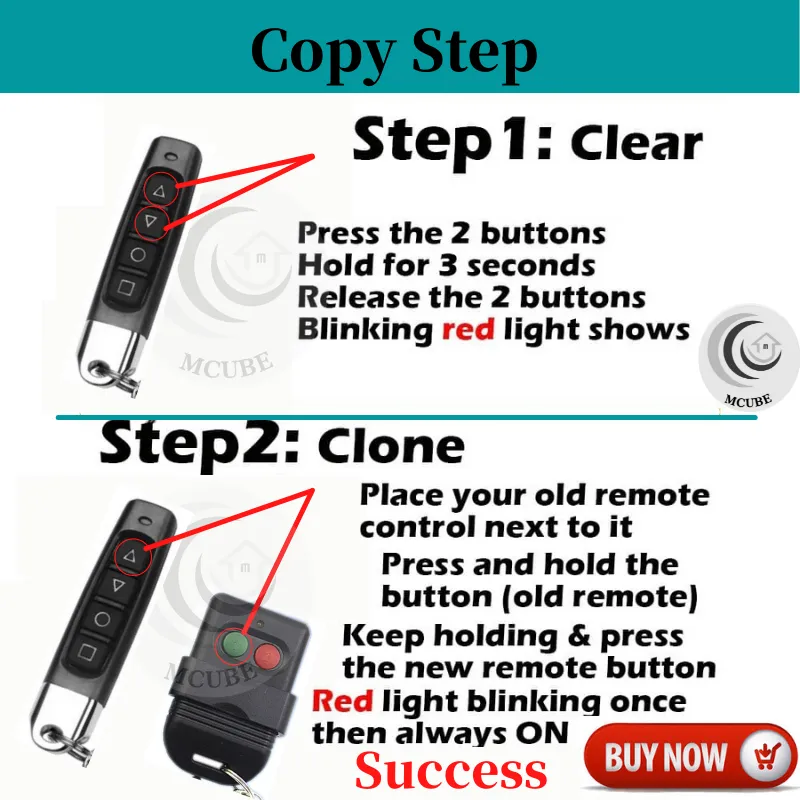Clone Type D.I.Y Remote Autogate Alarm Remote Pagar 自动门遥控器 330Mhz ...