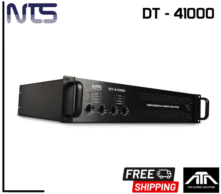 NTS DT-41000 เพาเวอร์แอมป์ 4CH 1000 วัตต์ เป็นเพาเวอร์ที่มี 4 ช่อง ขนาดความสูง 2U เป็นเครื่อง ...