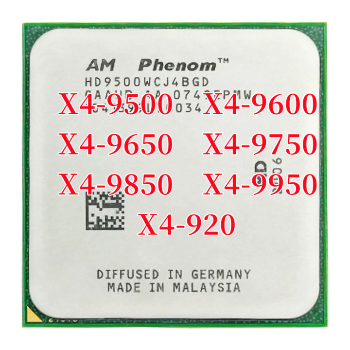 Desktop CPU Processor Phenom X4 9500 9600 9650 9750 9850 9950 X4-920 ...