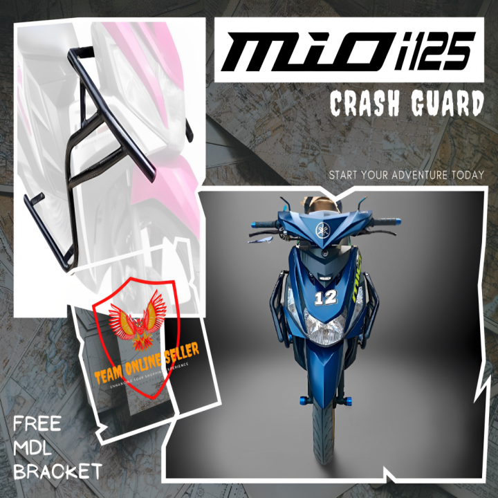 YAMAHA MIO i 125 | 125s - MOTODODGE SUPER HEAVY DUTY HALF CRASH GUARD ...