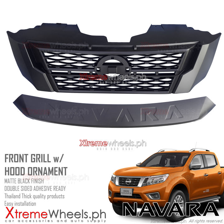 Navara Calibre NP300 2015-2020 Front Grill Pro4x Style Matte Black with ...