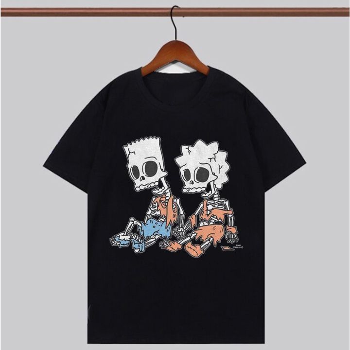 [New] The Simpsons Skeleton Bart & Lisa เสื้อยืดฮาโลวีนเสื้อยืด ...