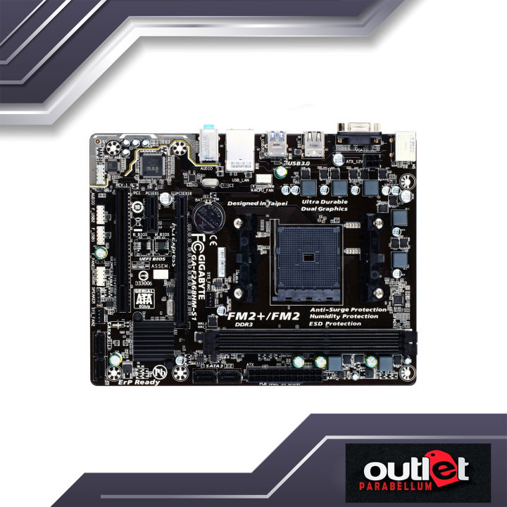 Refurbished GIGABYTE GA-F2A68HM-S1 GIGABYTE AMD A68H FM2+ DDR3 USB3 ...