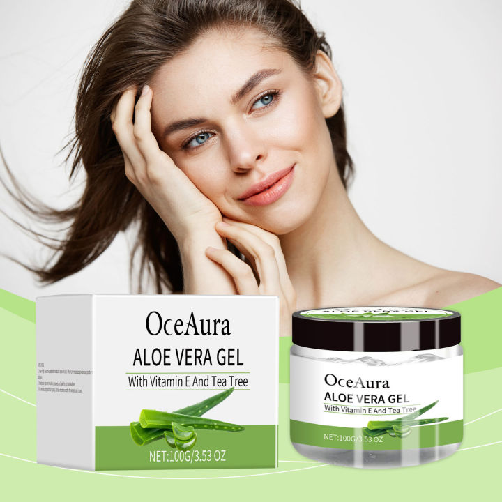 Oceaura Aloe Vera Gel Natural Moisturing Women Face Cream Deeply Clean ...