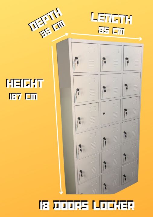 Industrial 18 doors Steel Lockers | Lazada PH