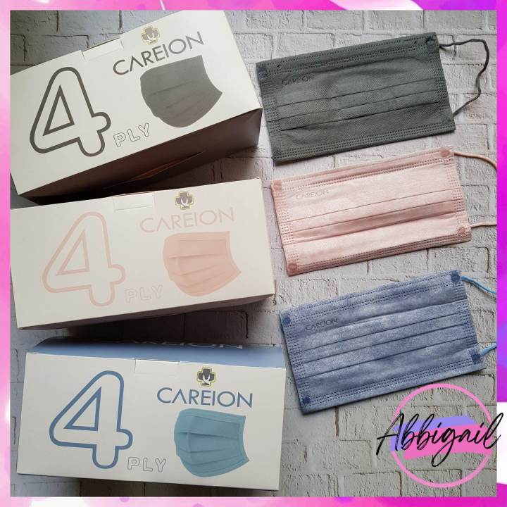 ABBIGAIL 🫰 MASKER EARLOOP CAREION 4PLY HITAM PUTIH WARNA WARNI / MASKER ...