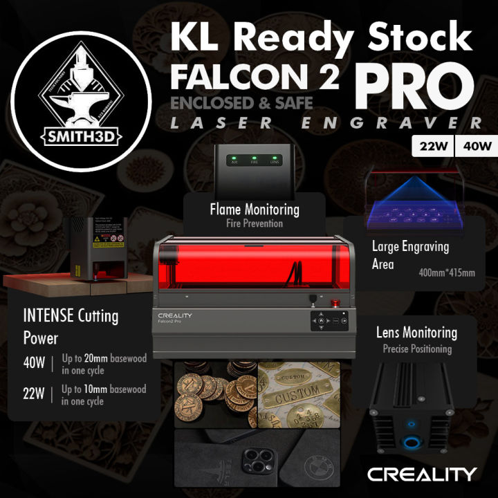 Creality Falcon 2 Pro Laser Engraver 40W 22W, Small Printer Large ...