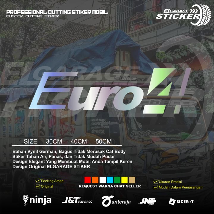 Stiker kaca mobil euro 4 stiker kabin depan truk canter giga stiker ...
