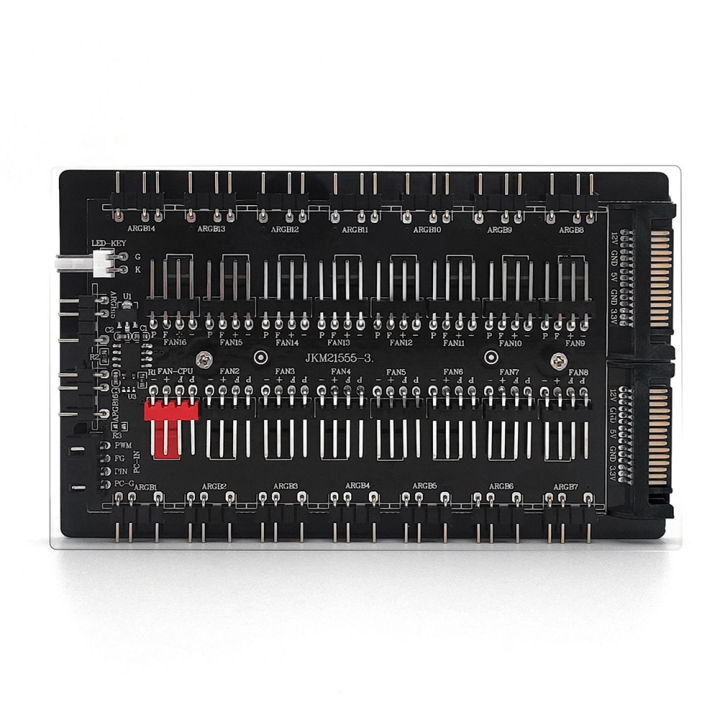 4Pin PWM & 5V 3Pin ARGB PC RGB Fan Cooler SATA Power 10/16 Hub ARGB and ...