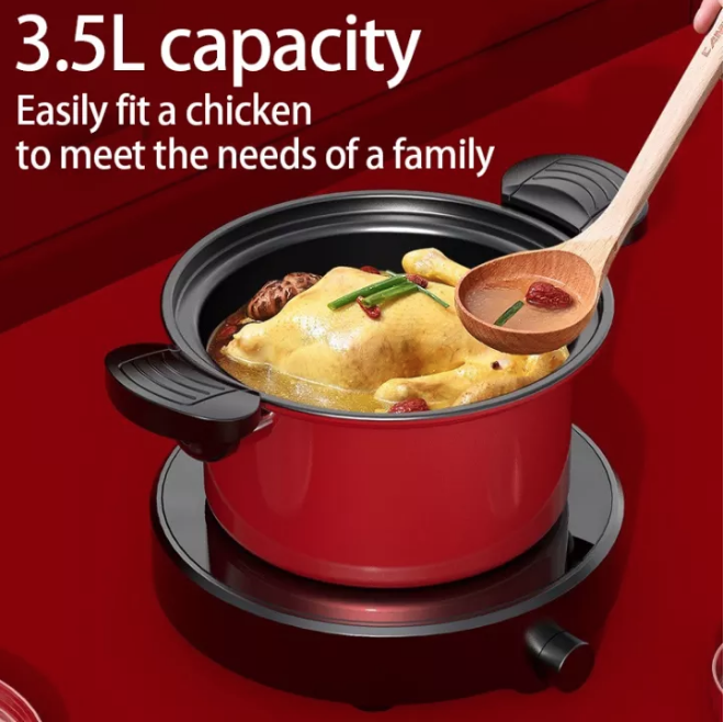 Micro Pressure Cooker 3.5L New Stew Pot Non-stick Pan Multi Pressure ...