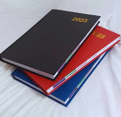 CHAINSHOP 2025 Planner Hard Bound/Soft Rubber Board Notebook Diary ...