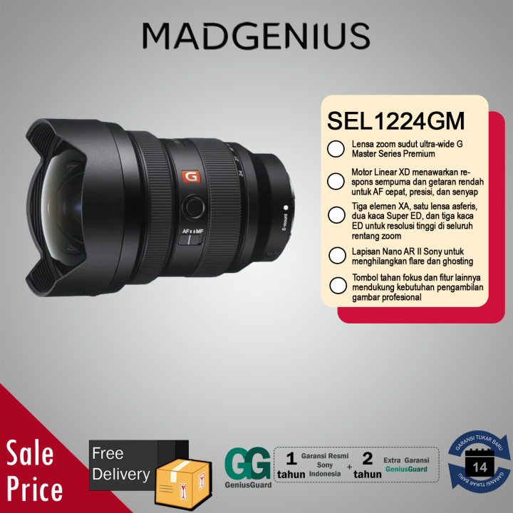 SONY Original FE 12-24mm F2.8 GM / Lensa G Master Lens / Lensa Sony Ultra lebar / Lensa Wide ...