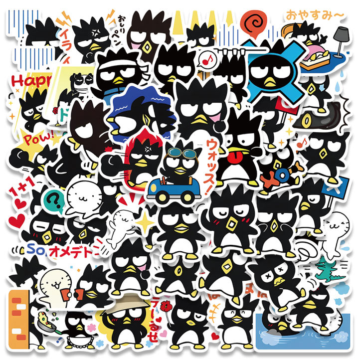 10/50pcs Sanrio Bad Badtz Maru Cool Penguin Anime Stickers Toy Decal ...