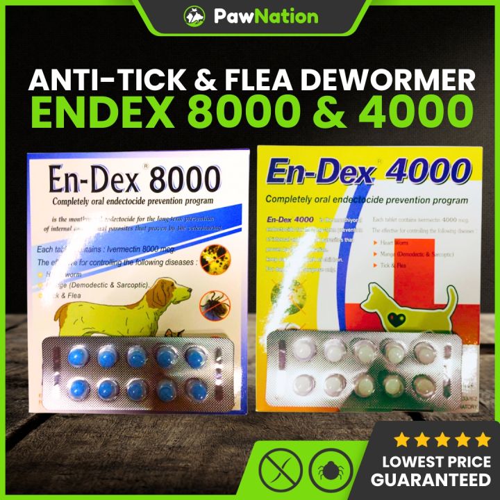 Pawnation Endex 4000 and 8000 Anti Ticks, Fleas, and Mange Pet ...