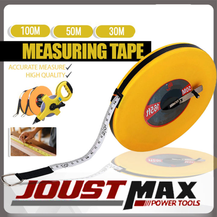 Measuring Tape 30m / 50m / 100m With 2 Reading Cm/Inch / Surveyor's ...