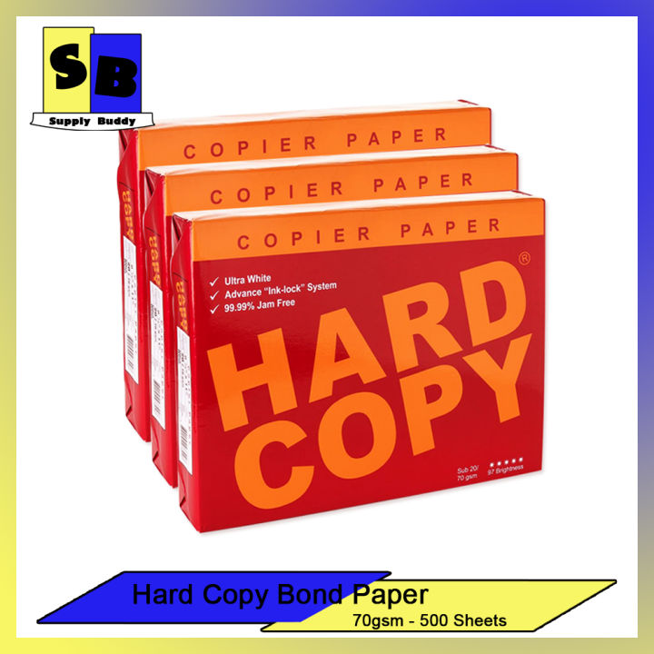 Hard Copy Bond Paper ( Short / A4 / Long ) 70gsm 500Sheets | Lazada PH