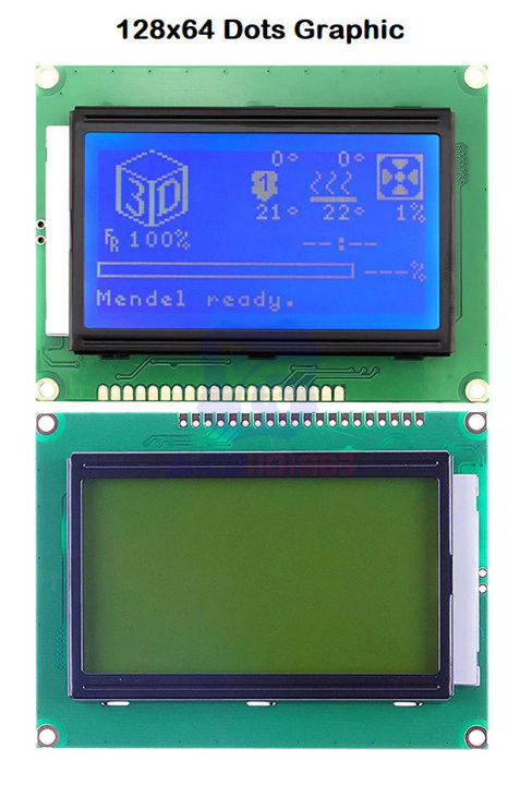 128x64 Dots Graphic 12864 LCD Display Module with Backlight ST7920 I2C | Lazada Indonesia
