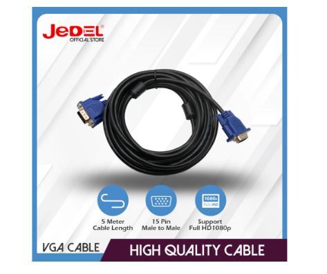 Cable vga jedel 5m m-m standard 720p HD for pc laptop - Kabel vga d-sub ...