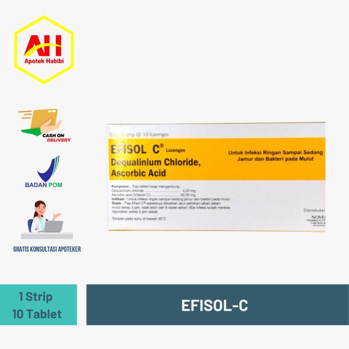 Efisol C 1 strip isi 10 tablet Episol Evsol Evisol C Episol-c Obat ...