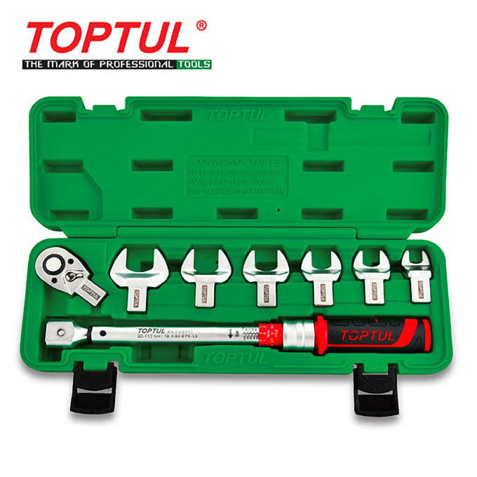 TOPTUL 8PCS 1/2" DR. Interchangeable Head Torque Wrench Set GAAI0802 ...