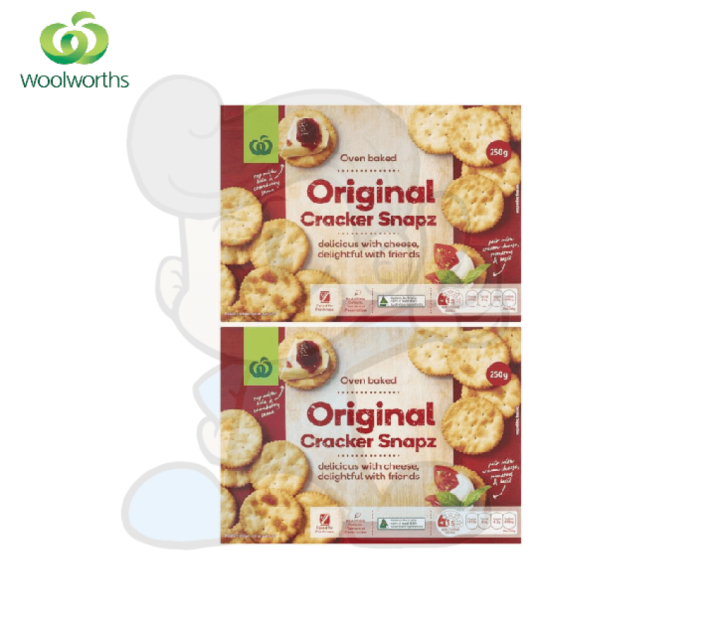 Woolworths Oven Baked Original Cracker Snapz (2 x 250 g) | Lazada PH