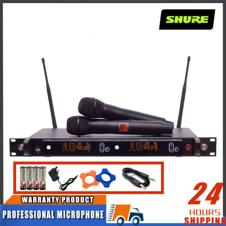 SHURE UR24D เทรนด์ใหม่ ไมโครโฟนลอยไมโครโฟนคู่ไมโครโฟนไร้สายรับระยะ ...