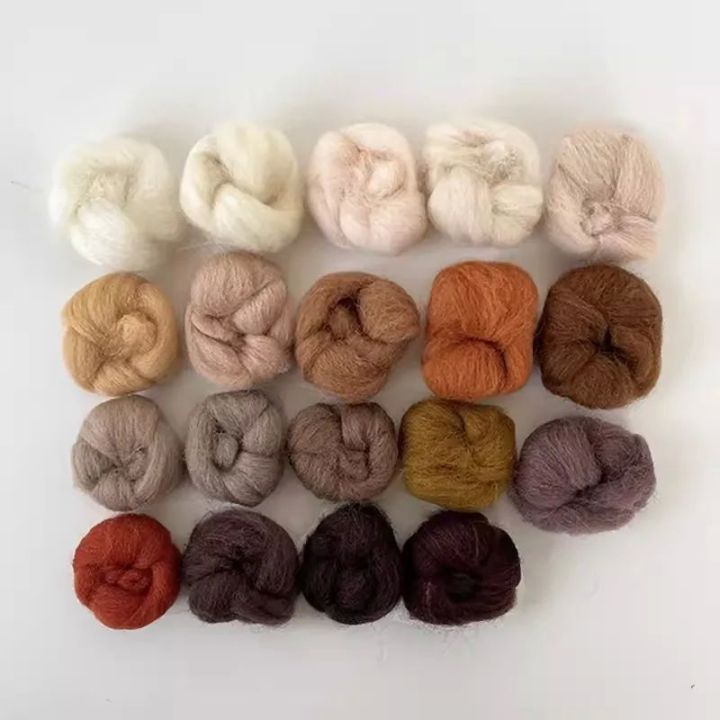 Brown Anima Wool Roving Yarn Fiber Roving Wool Top Pure Wool Chunky ...