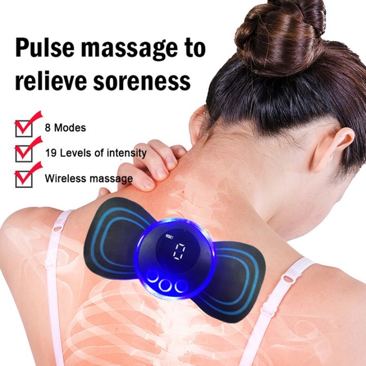 Portable Body Massager Mini Electric Patch Back And Cervical Massager ...