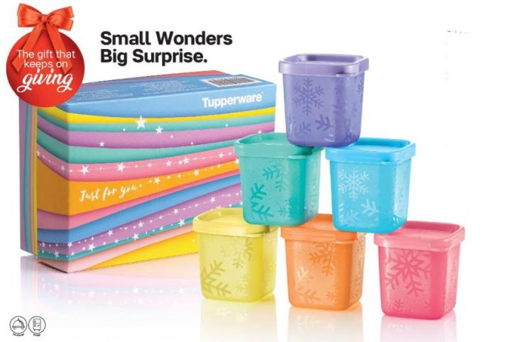 Tupperware Rainbow Cubes Gift Set 80ml | Lazada