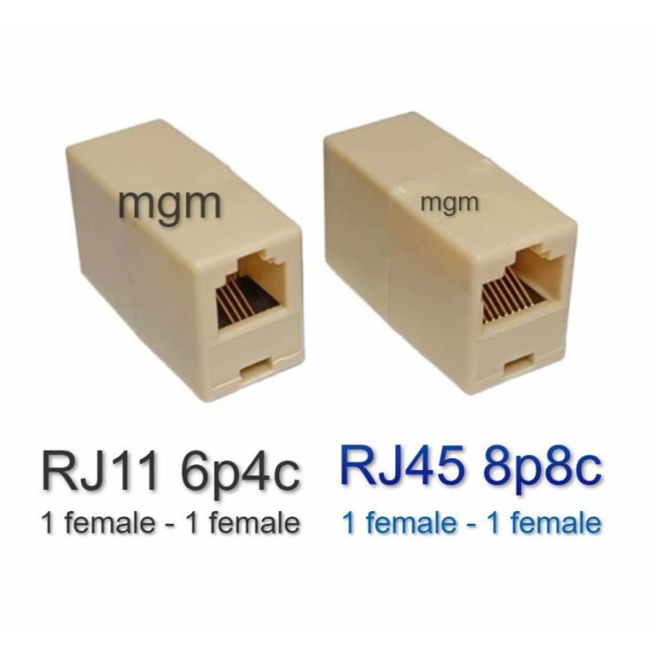 RJ11 / RJ45 Coupler Phone / LAN , Line Adapter | Lazada PH