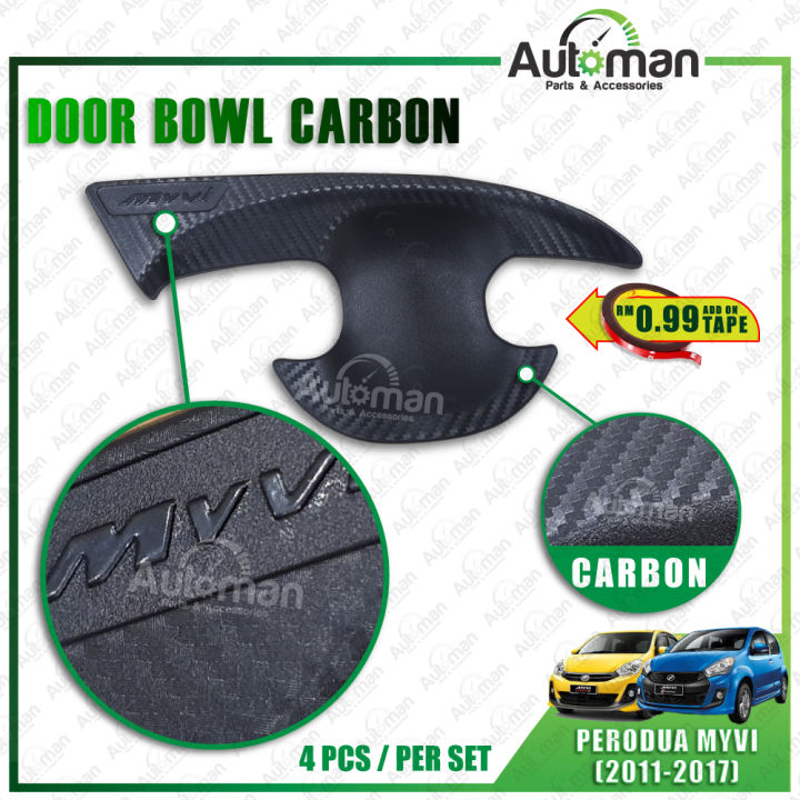 Perodua Myvi Lagi Best Icon 2011 - 2017 Carbon Door Handle Inner Bowl ...