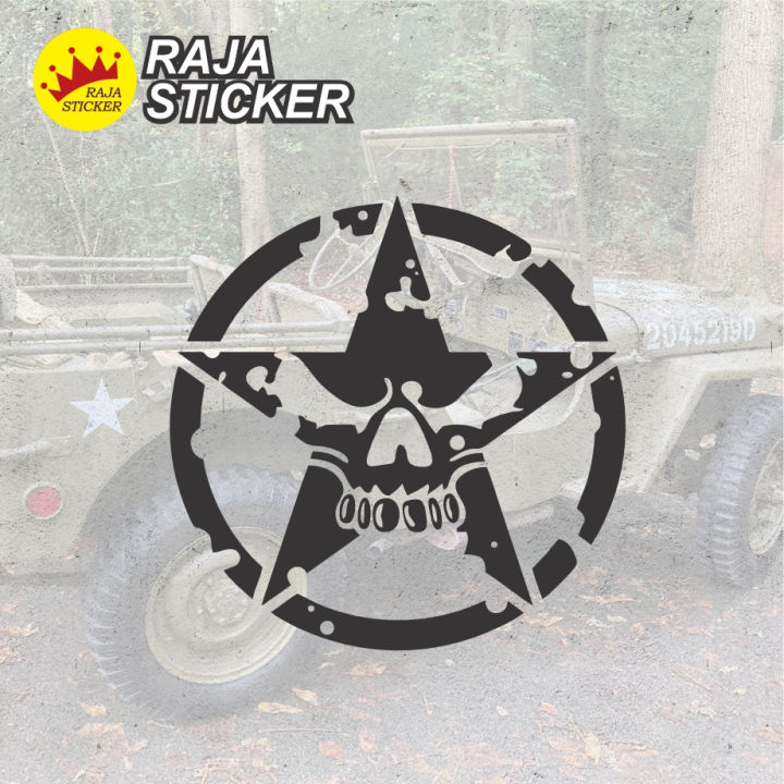Stiker bintang army star | cutting menyala reflectif | Lazada Indonesia
