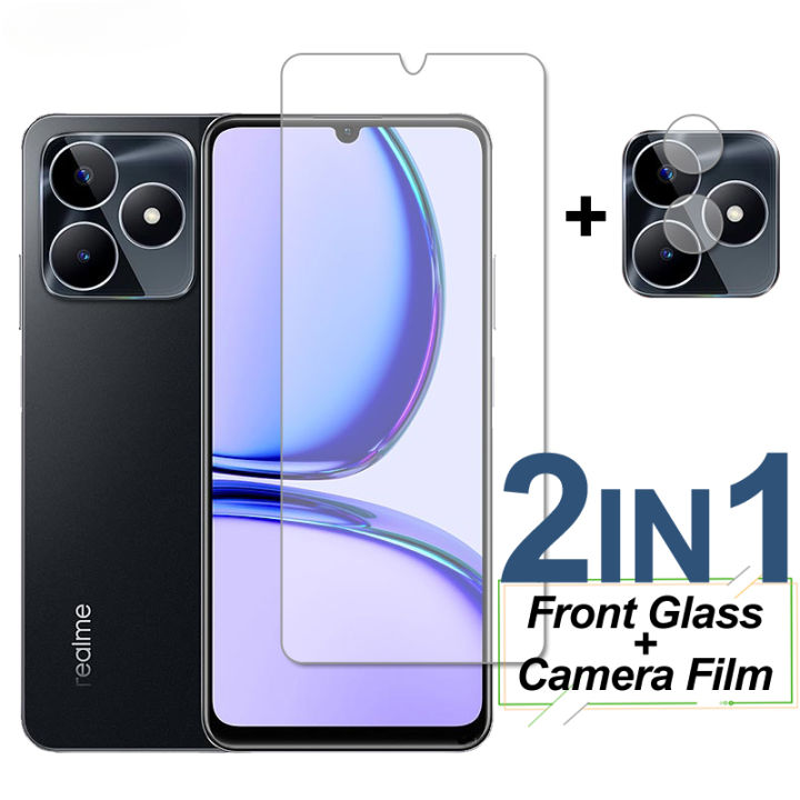 (2-in-1) Clear Screen Protector for Realme C53 / Narzo N53 Tempered ...