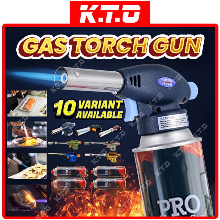 Portable Multipurpose Gas Torch Gun Butane Gas Gun Thrower Welding Fire ...