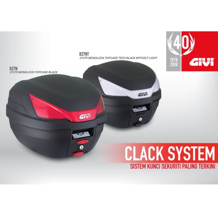 GIVI B27N2 B27NT B27N BOX SMOKE COLOUR + BASE PLATE GIVI RSX Y15 Y16 ...