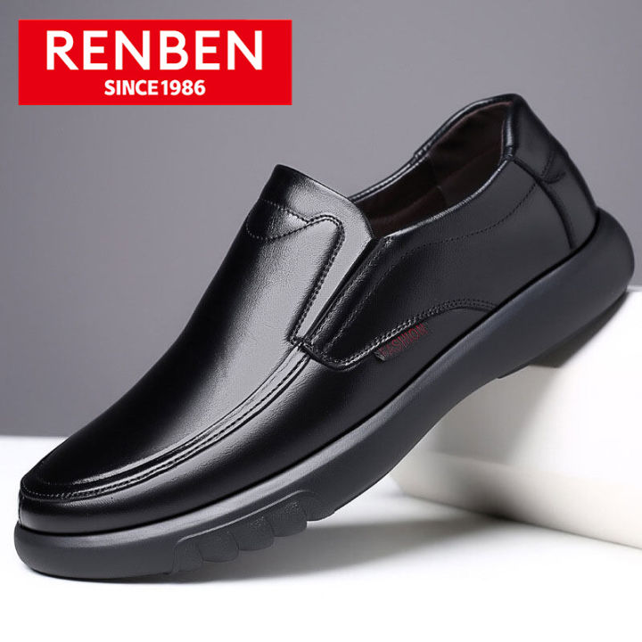 RENBEN The new men's casual leather shoes are comfortable and ...