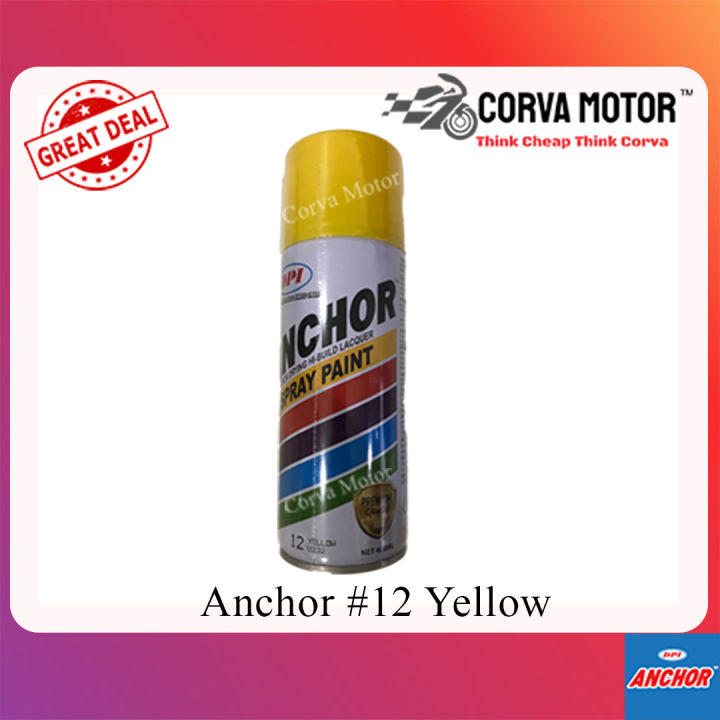 Corva Motor Anchor Spray Paint Cat #12 Yellow Anchor 100% Original ...