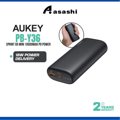 AUKEY PB-Y36 Sprint Go Mini 10000mAh PD 18W QC3.0 Power Bank | Lazada