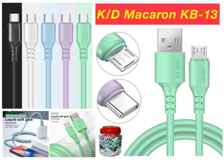 Kabel Data Macaron KB-13 Toples Support Fast Charging | Lazada Indonesia