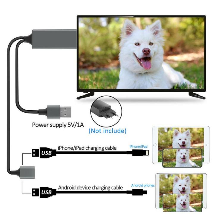 3 in 1 Universal HDMI Cable Phone to TV Connector High-definition HDMI ...