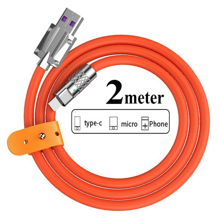 2meters Super Cable 120W 6A Fast Charging Cable Zinc Alloy Joint Cable ...