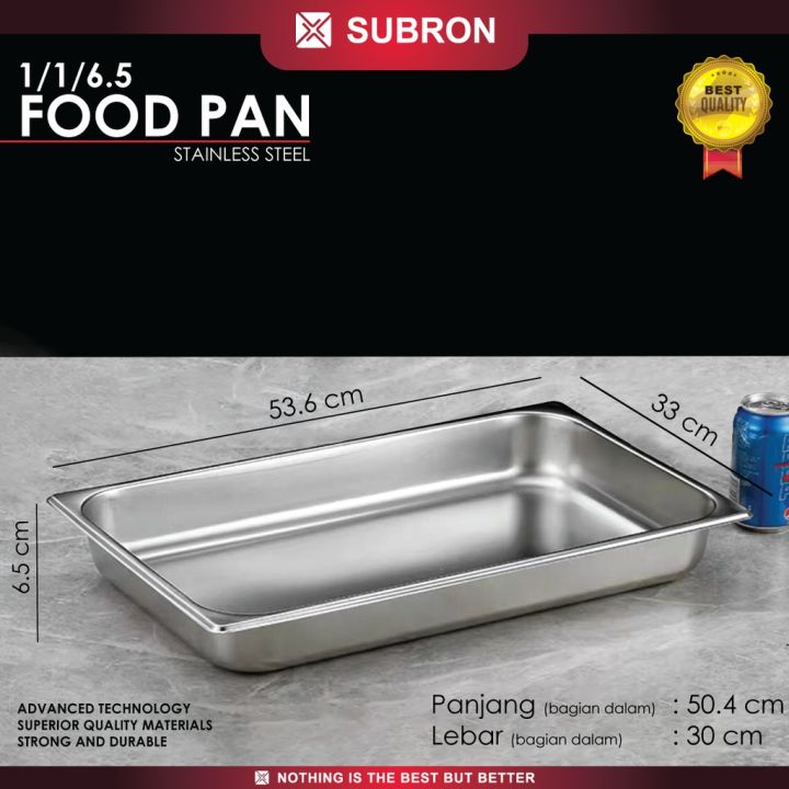 SUBRON gastronom Food pan 1/1/ ke dalam 6.5cm wadah penyimpan stainless steel | Lazada Indonesia