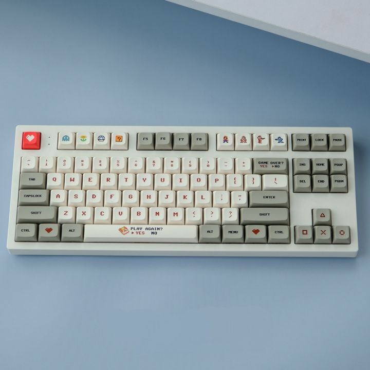 【Keycap Only】Retro red and white keycaps 138 Keys XDA Profile PBT ...