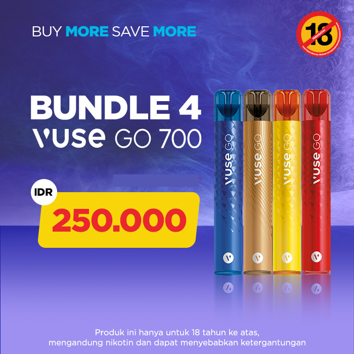 Vape Bundle VUSE Go 700 isi 4 | Lazada Indonesia