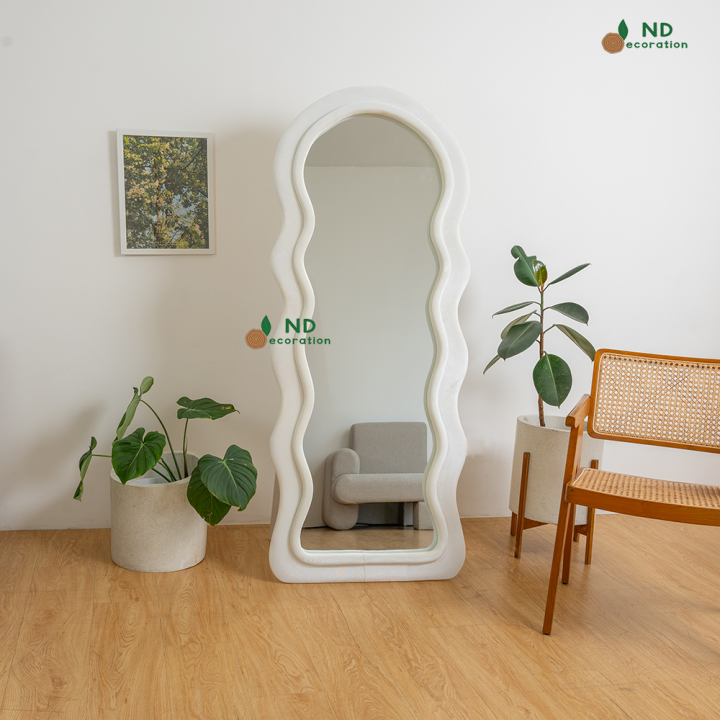 Standing Mirror Wavy Arch Aesthetic Kaca Cermin Full Body | Lazada ...