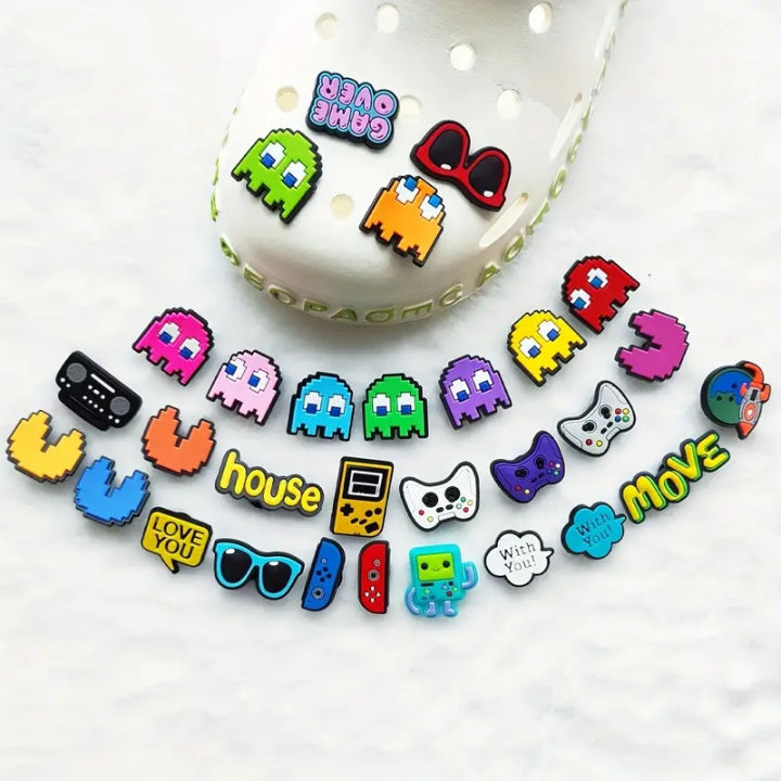 crocs jibbitz set Cute Funny Cartoon Game Series Shoe Charms for crocs ...