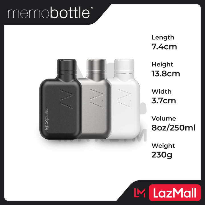 A7 Stainless Steel Memobottle - Flat Reusable Water Bottle, 8oz (250ml) | Lazada PH