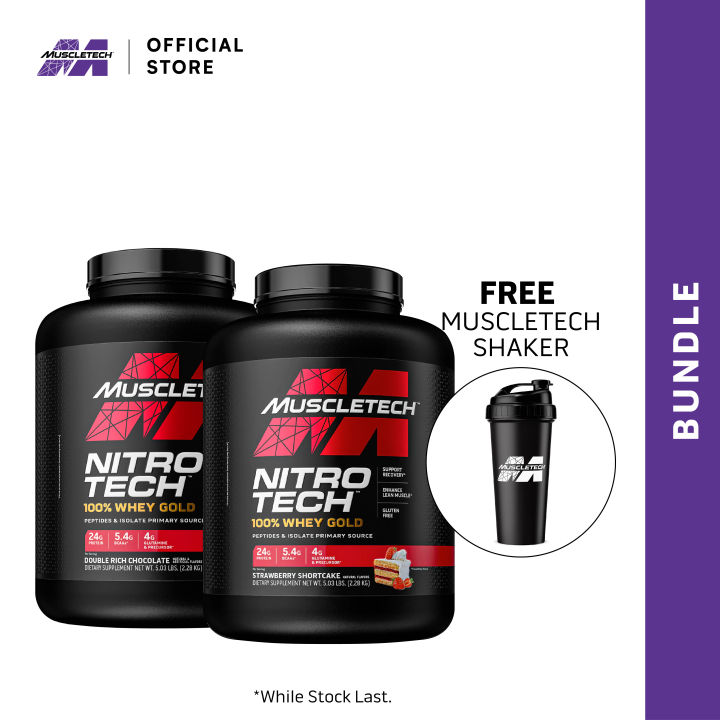 [Bundle of 2]MuscleTech NitroTech 100% Whey Gold (5lbs x 2) | Lazada Singapore